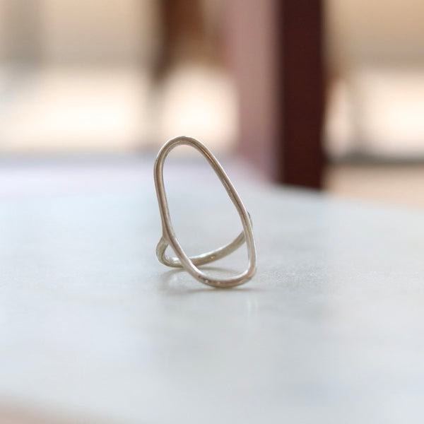 Silver Open Oval Ring – Written by Forest